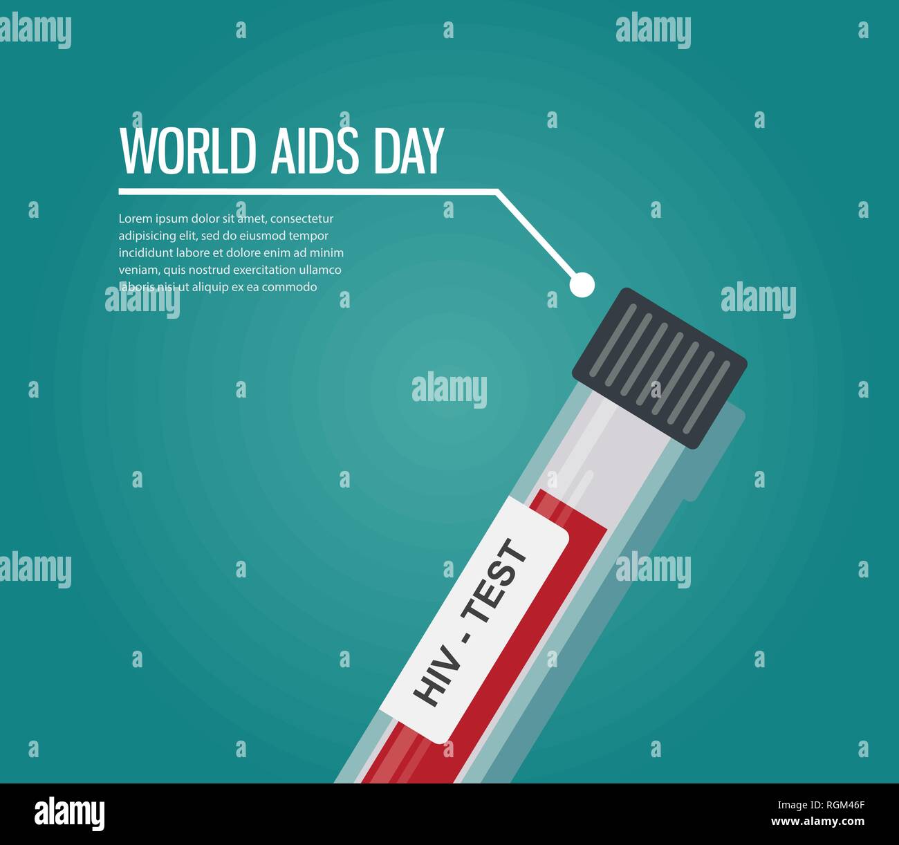 world AIDS day. HIV test tube. illustration Stock Vector Image & Art ...