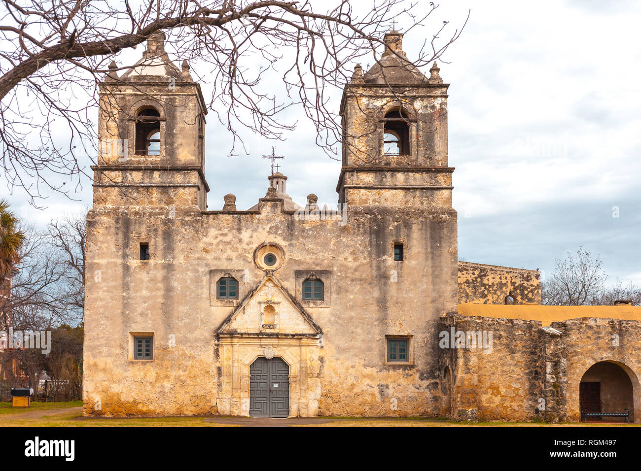 Mission Conception entrance - example of Spanish Colonial Architecture ...
