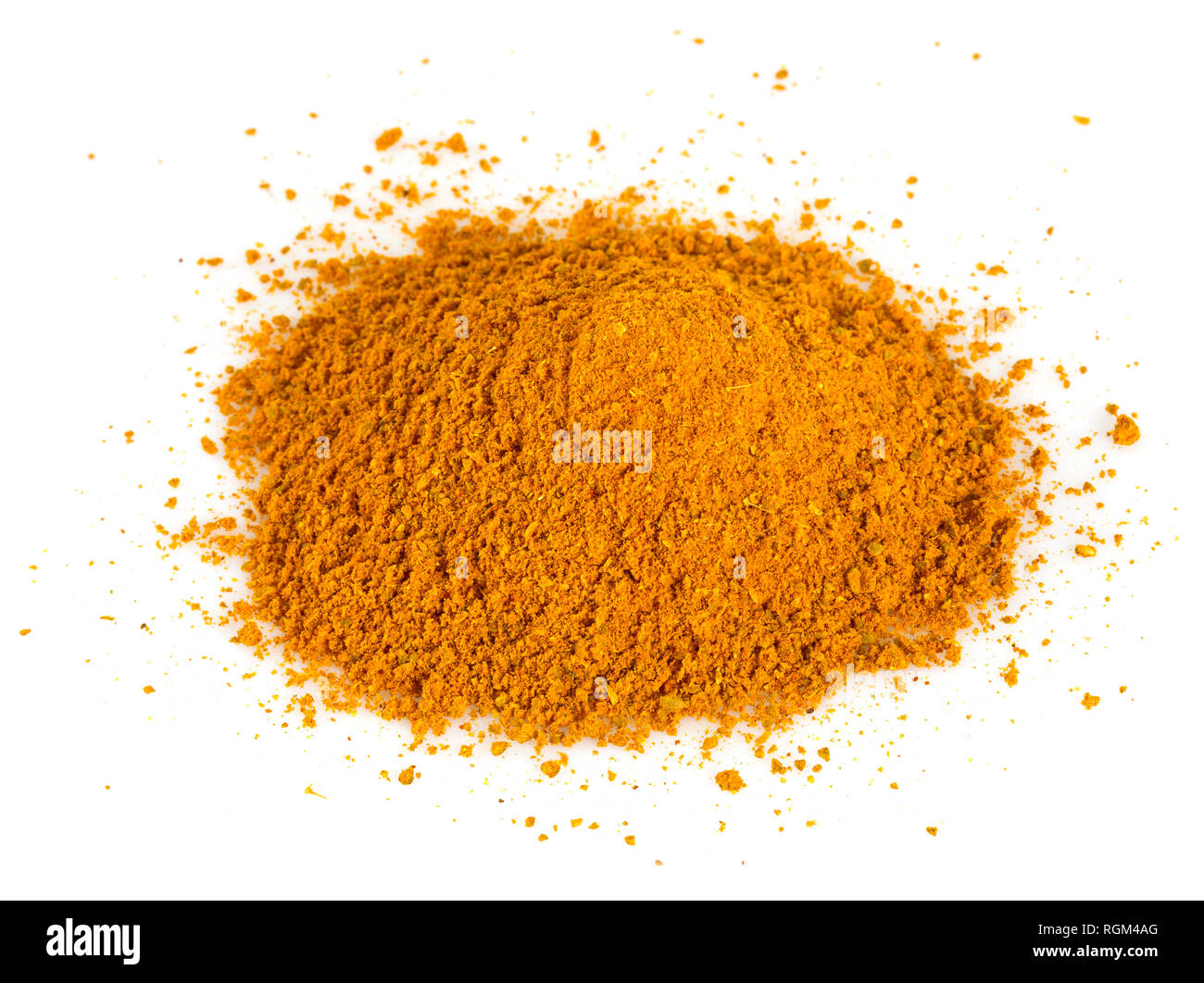 curry powder isolated on white background Stock Photo - Alamy