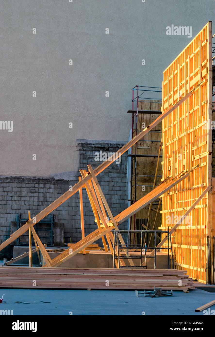 Side view of Formwork at Construction Site Stock Photo - Alamy