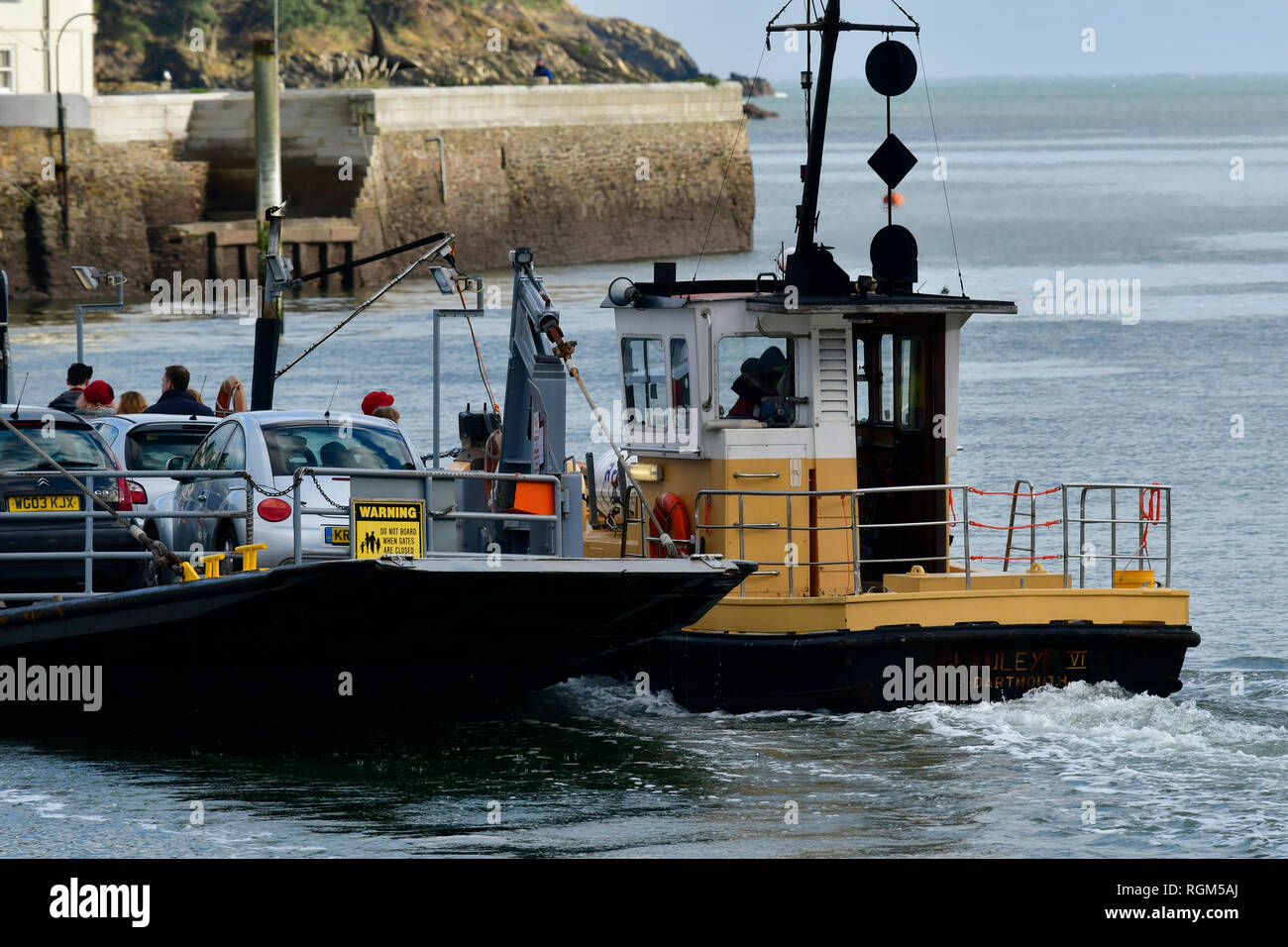 UK Weather.On mild and overcast afternoon on the River Dart,people can ...