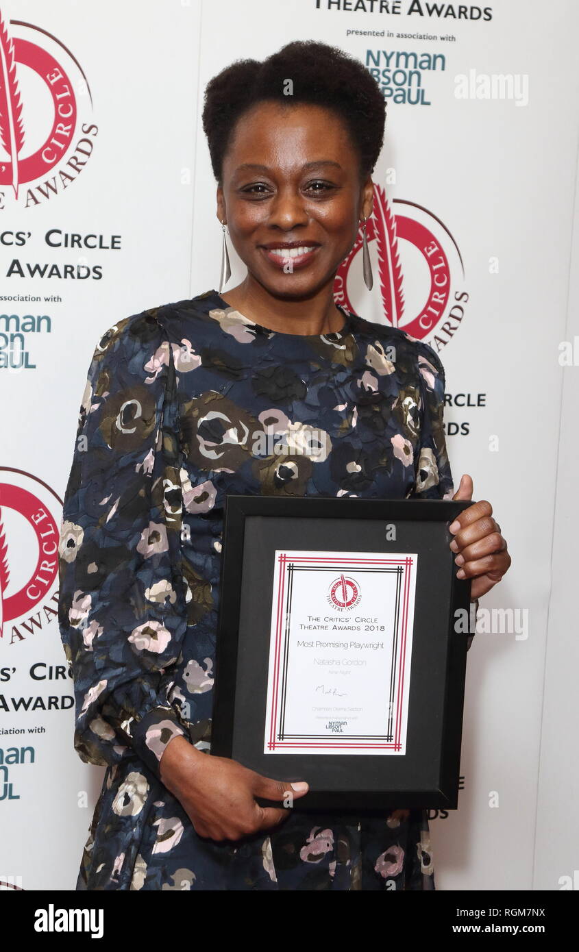 Natasha Gordon at The Critics' Circle Theatre Awards at the Prince of ...