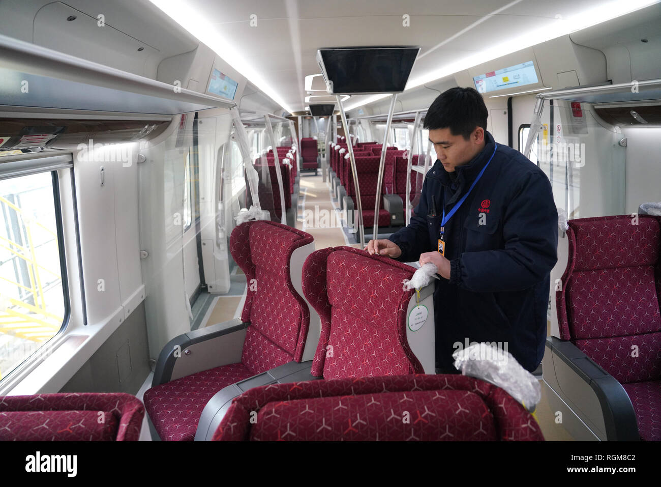 China train crew member hi-res stock photography and images - Alamy