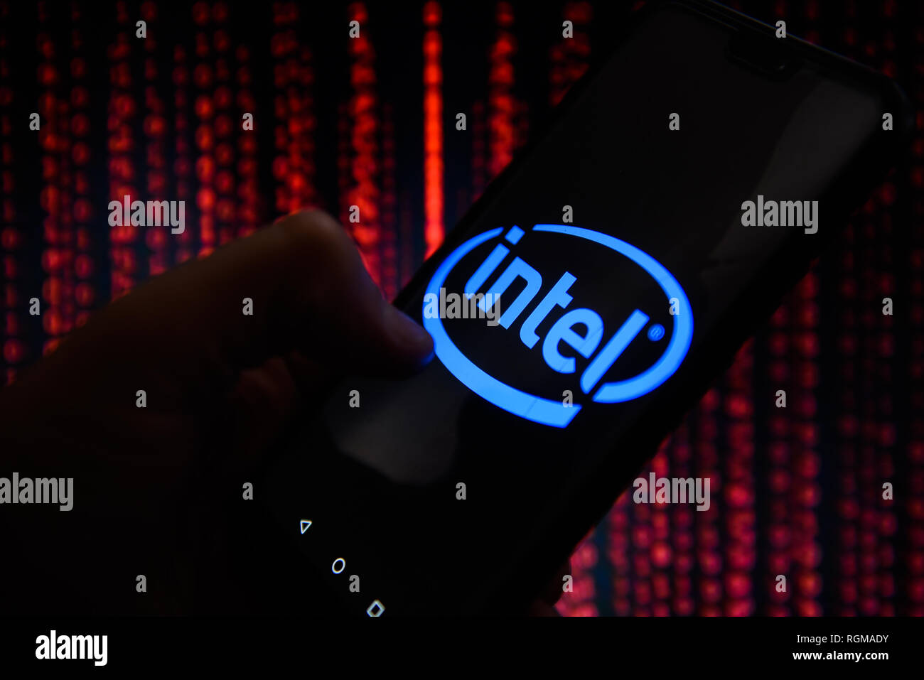 Intel logo hi-res stock photography and images - Alamy