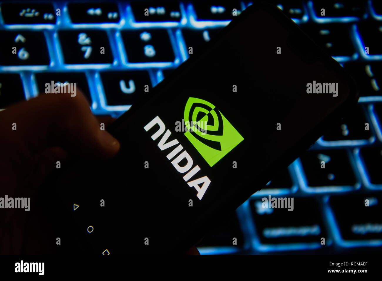 Nvidia logo hi-res stock photography and images - Alamy