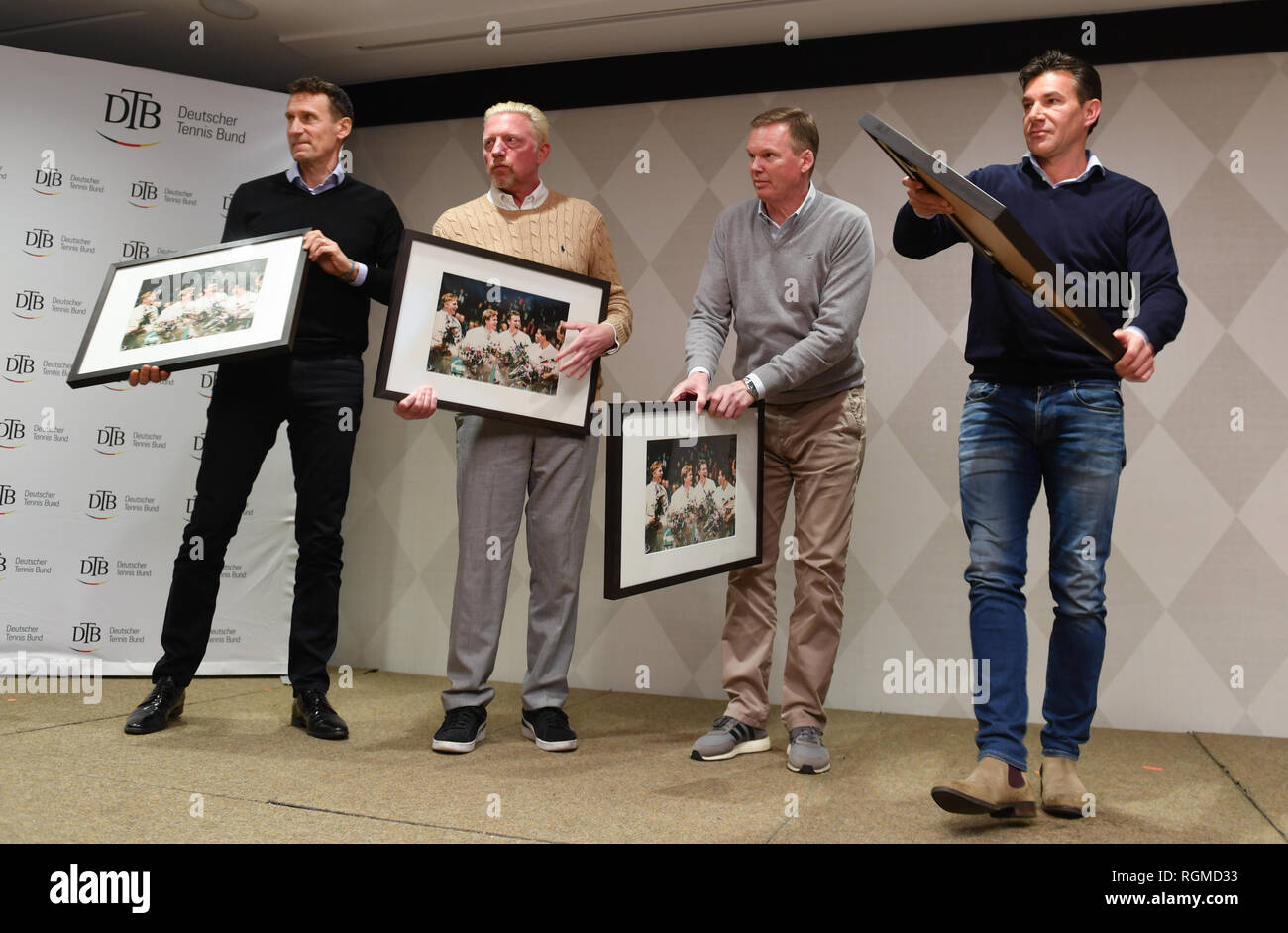 Bad Homburg, Germany. 30th Jan, 2019. Former German tennis players ...