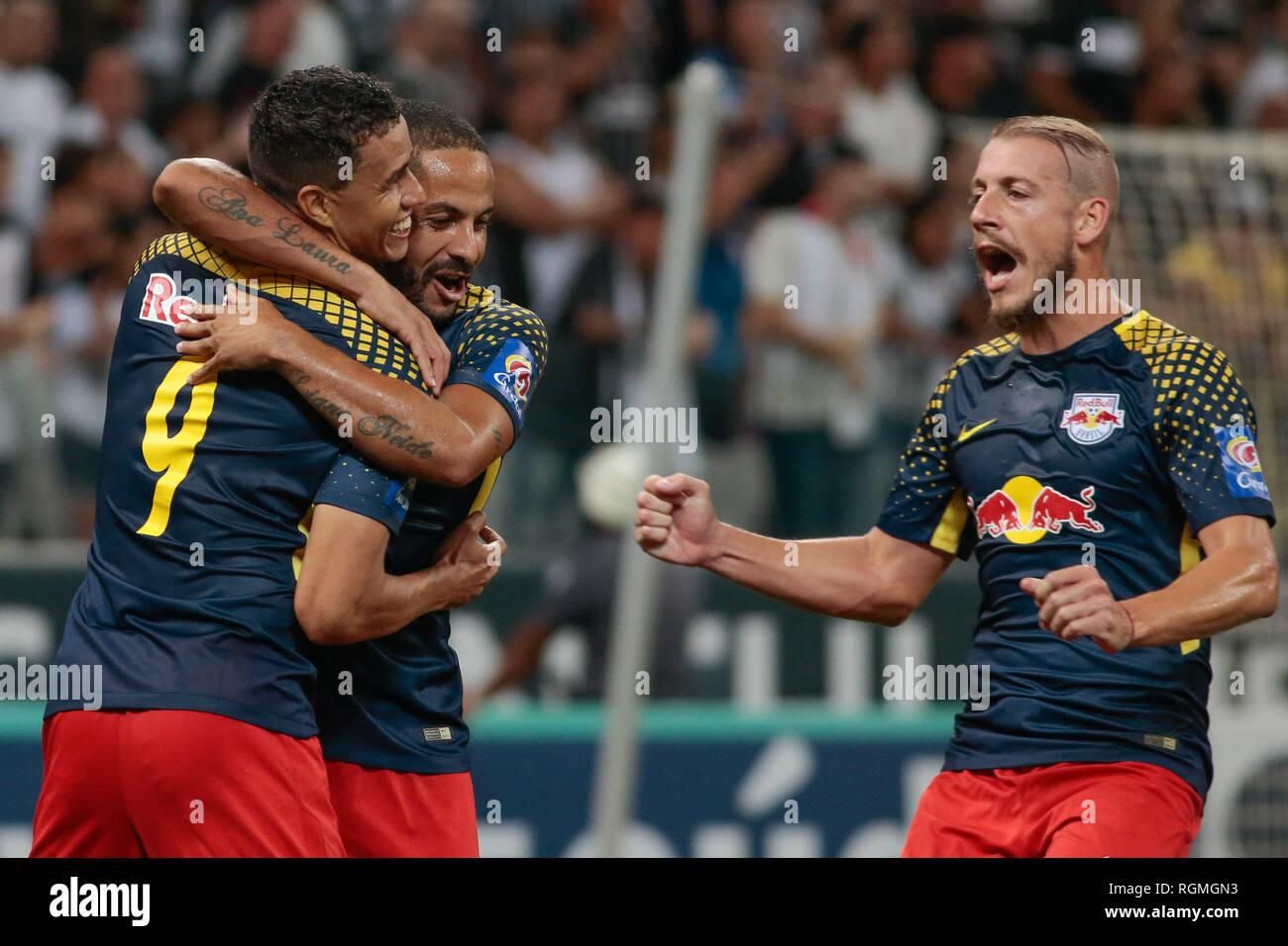 Red Bull Brasil - Ytalo Red Bull Brasil player celebrates his goal with ...