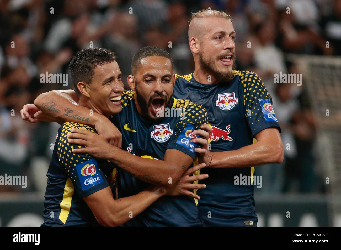 Red Bull Brasil - Ytalo Red Bull Brasil player celebrates his goal with ...