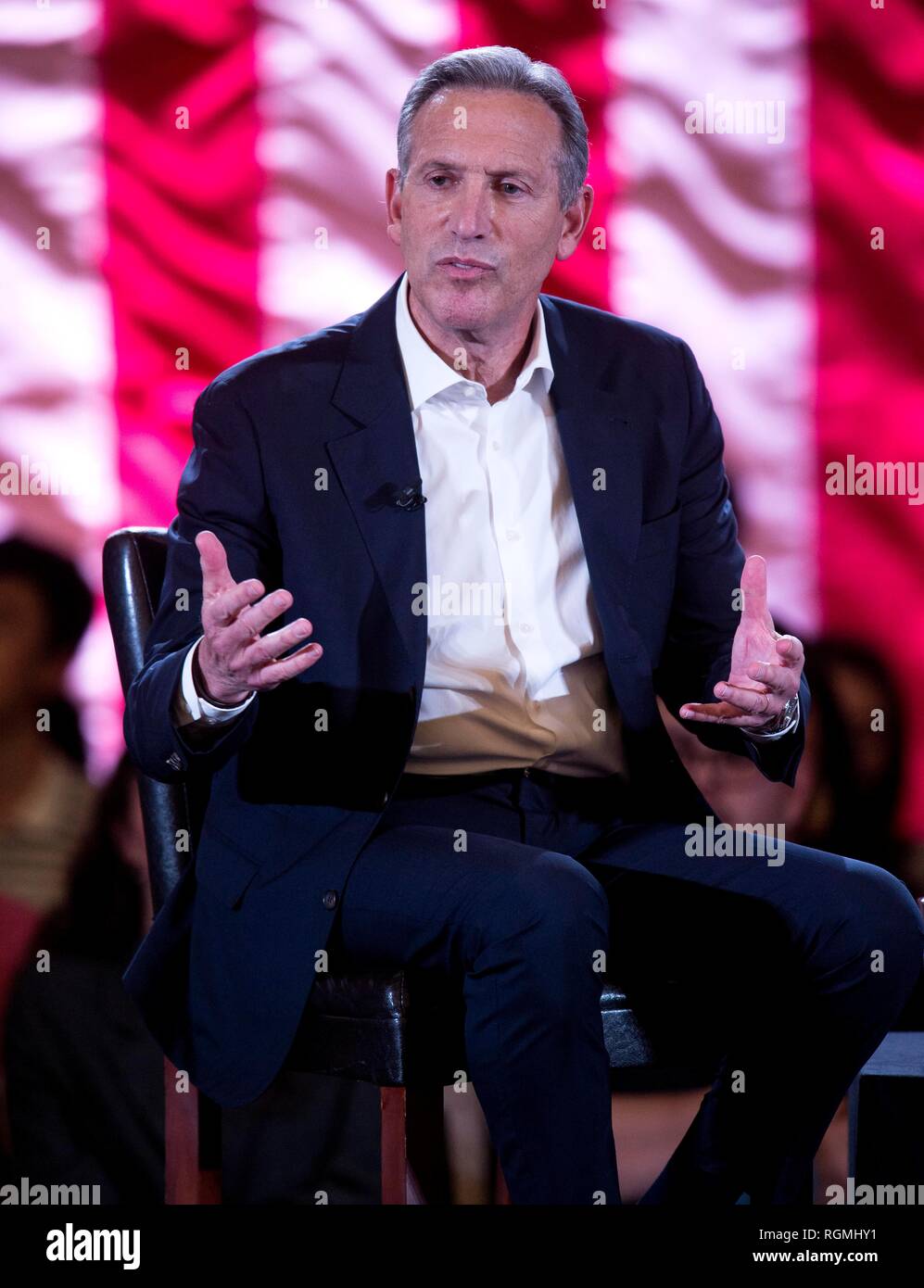 Tempe, Arizona, USA. 30th Jan, 2019. HOWARD SCHULTZ, former CEO and ...