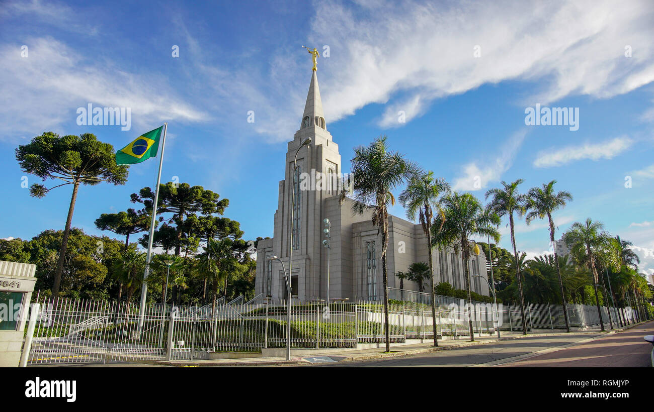 A mormon temple church in Curitiba, Brazil Stock Photo - Alamy