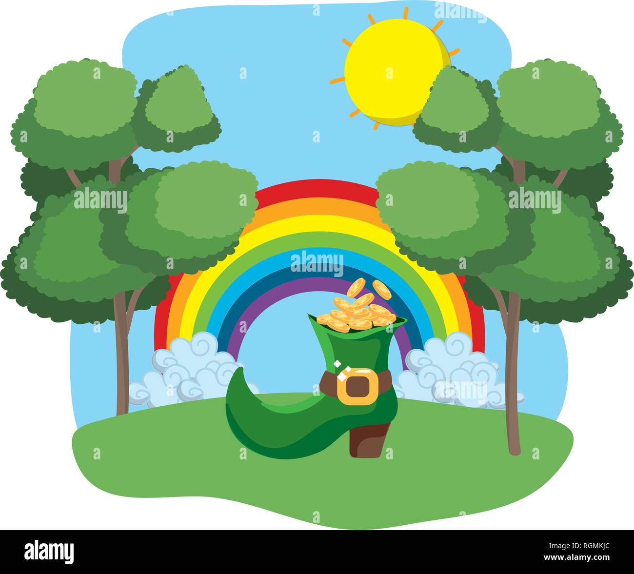 boot with golden coins Stock Vector Image & Art - Alamy