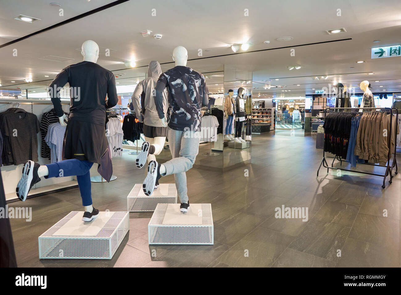 HONG KONG - CIRCA NOVEMBER, 2016: inside H & M store in Hong Kong. H ...