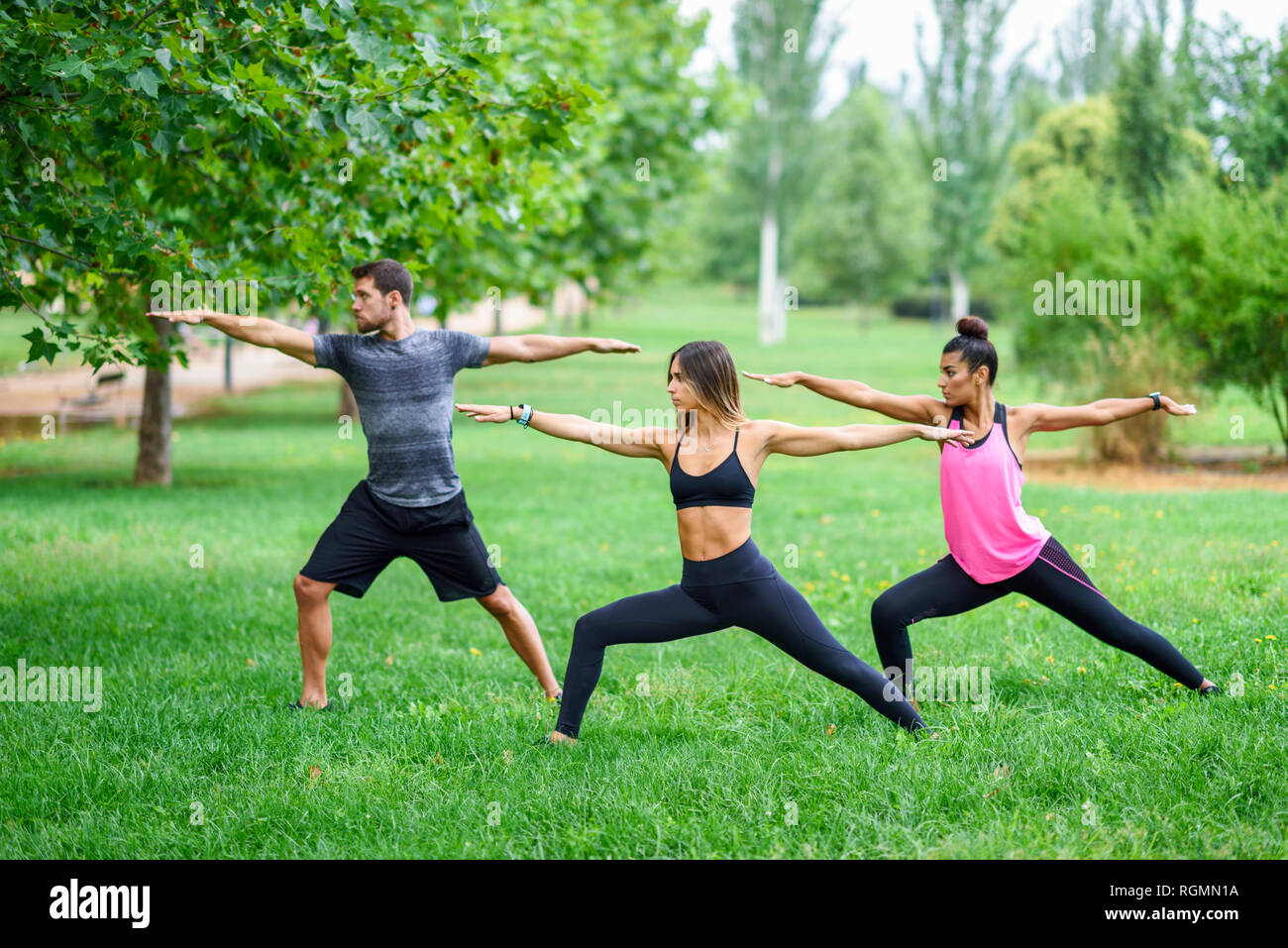 3 men exercising hi-res stock photography and images - Alamy
