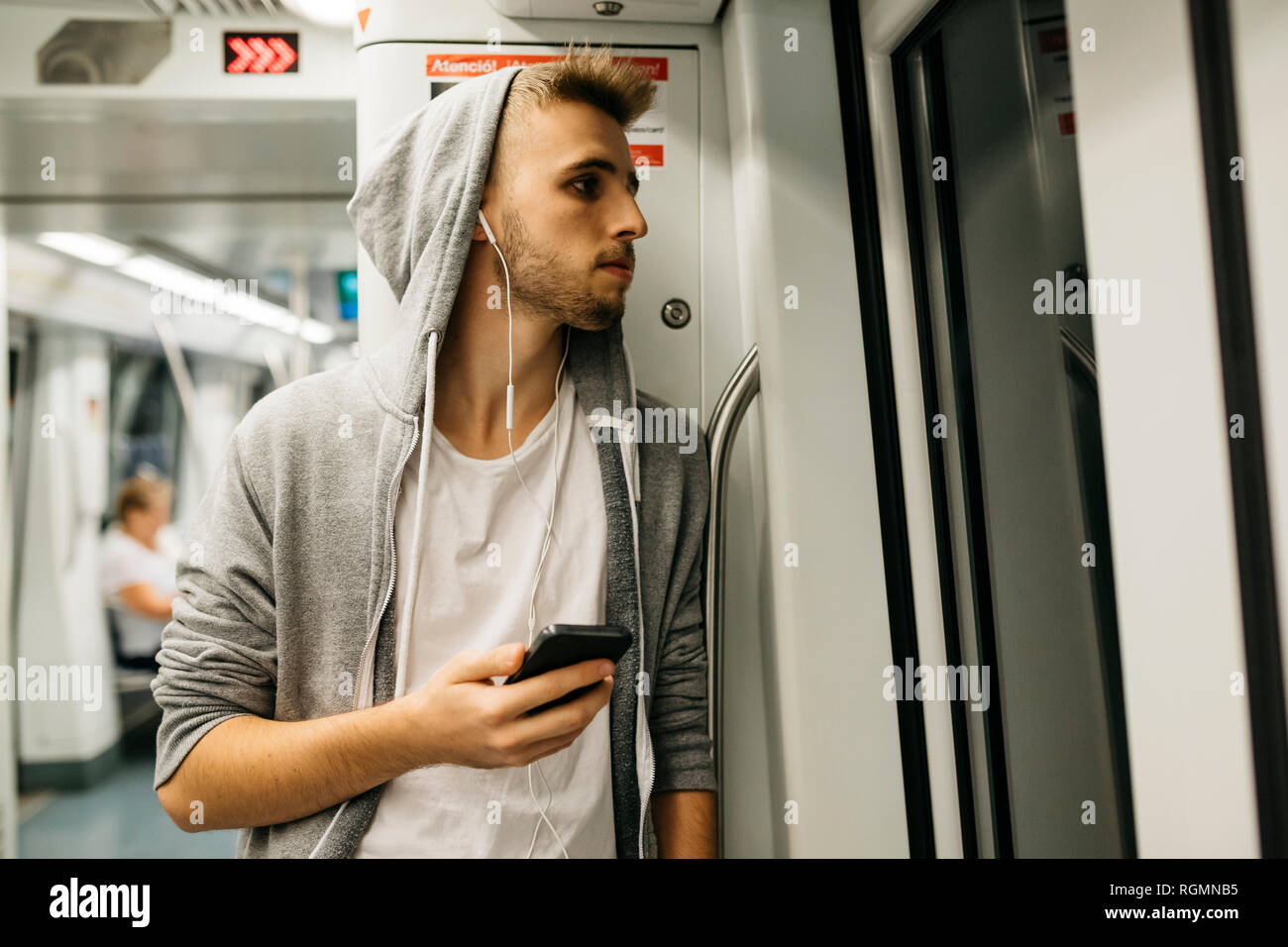 Man travelling in metro hi-res stock photography and images - Alamy