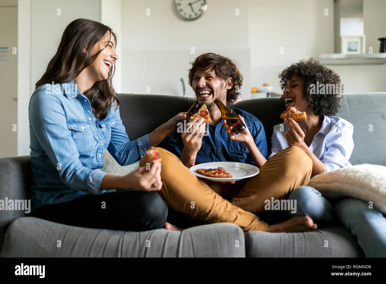 Cheerful eating hi-res stock photography and images - Alamy