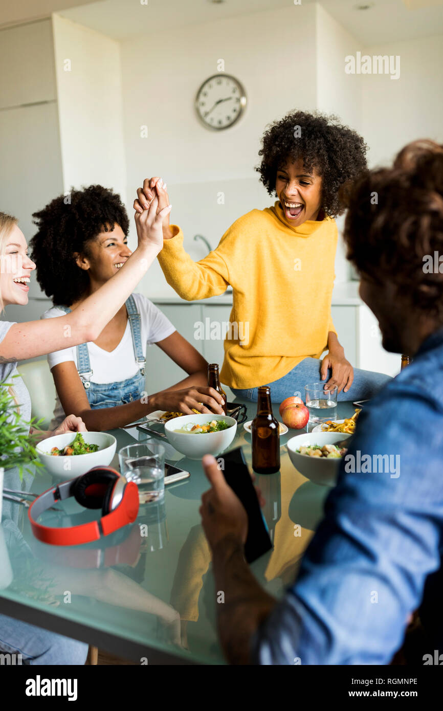 Cheerful eating hi-res stock photography and images - Alamy
