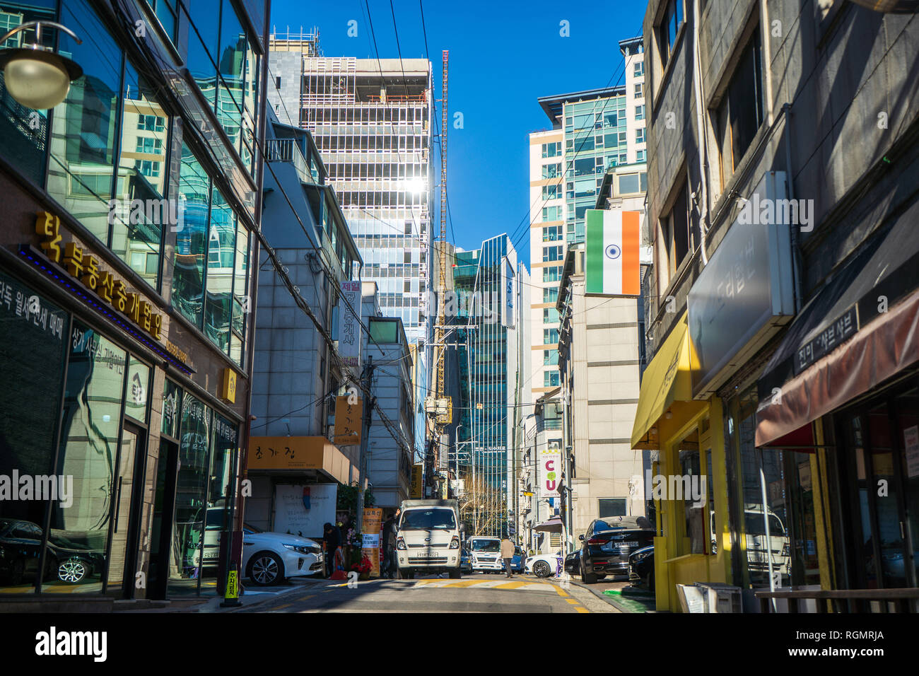 South korea seoul myeong dong nightlife hi-res stock photography and ...