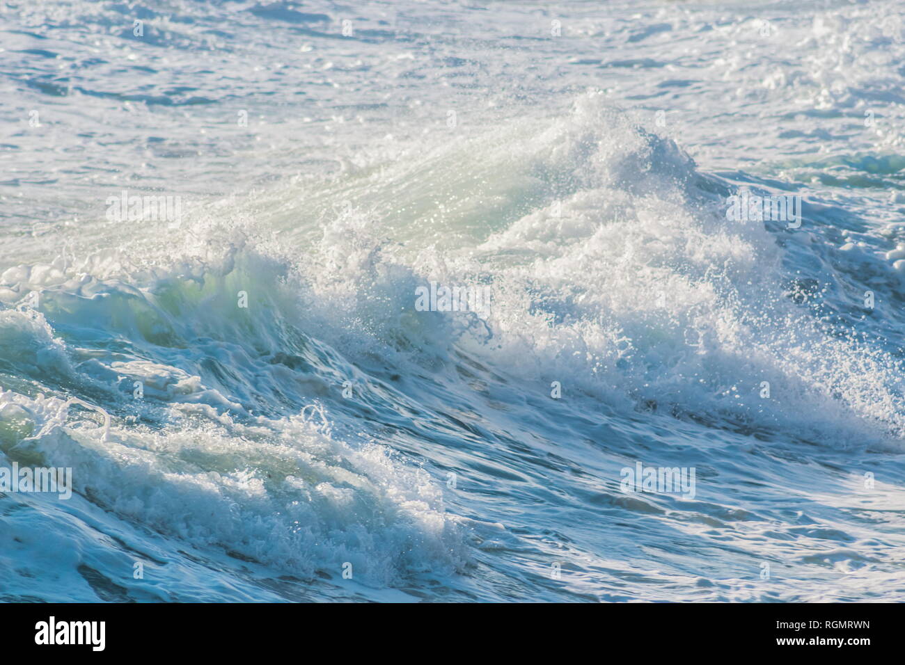 background image of waves crashing in the sea Stock Photo - Alamy