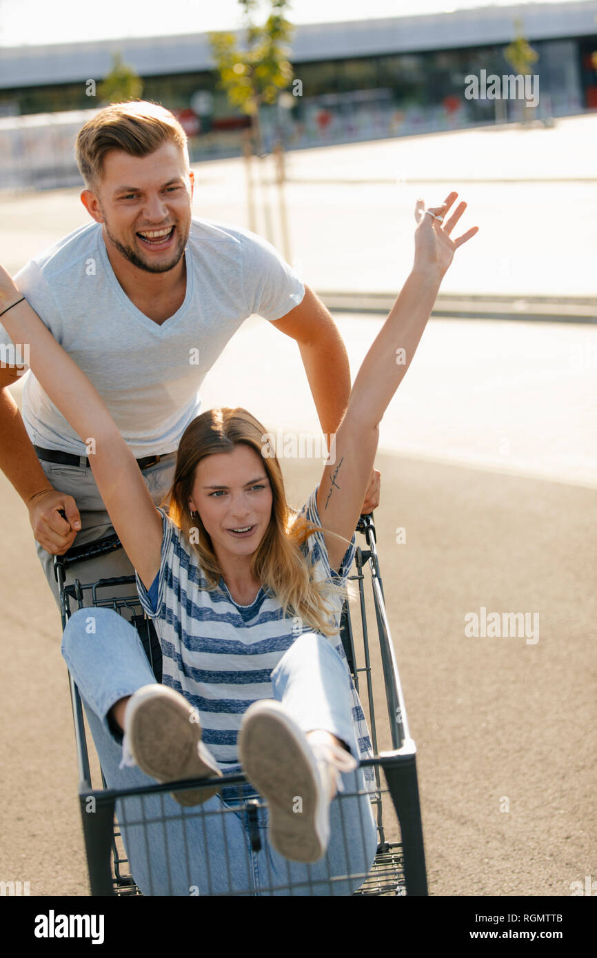 Pushing hand together hi-res stock photography and images - Alamy