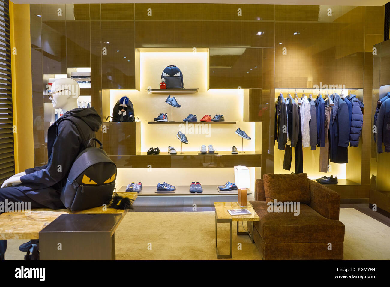 HONG KONG - CIRCA NOVEMBER, 2016: inside Fendi store at the Elements ...