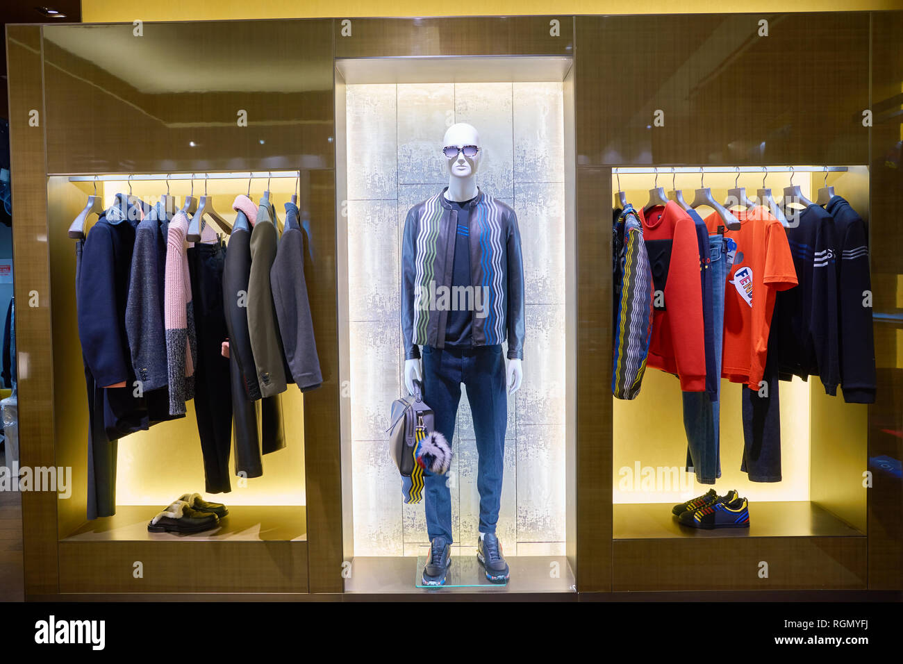 HONG KONG - CIRCA NOVEMBER, 2016: inside Fendi store at the Elements ...