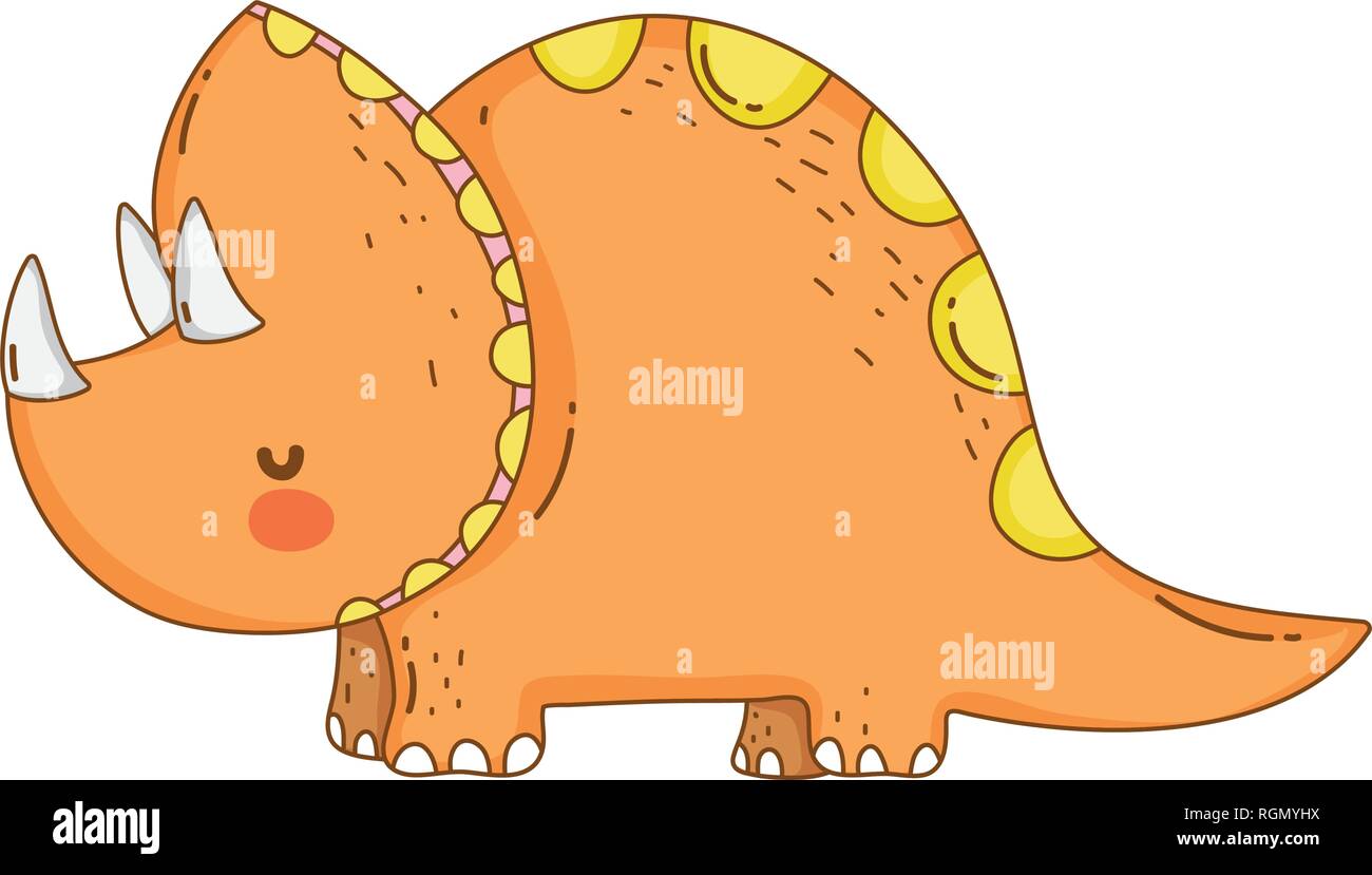 cute triceratops character icon Stock Vector Image & Art - Alamy
