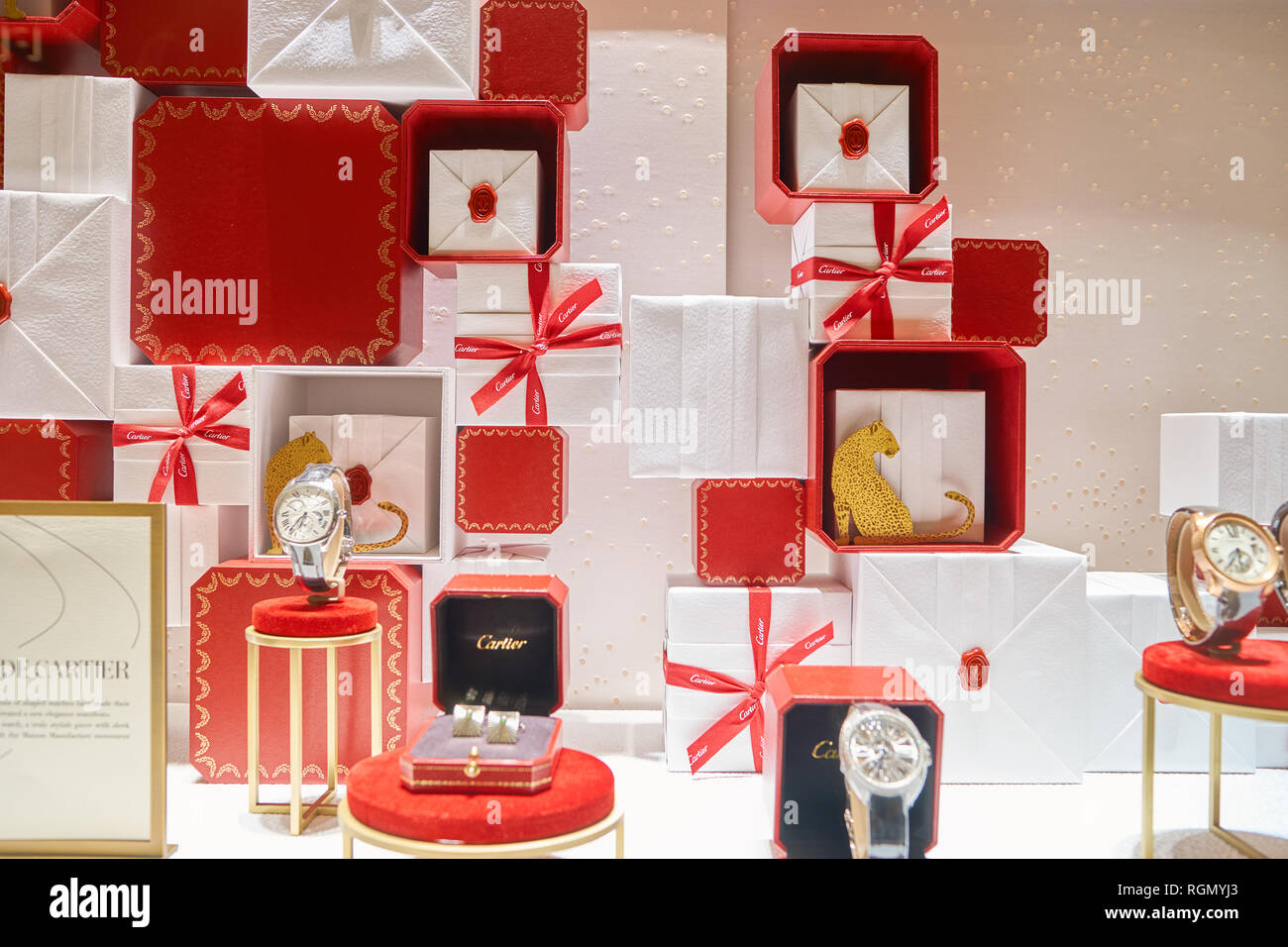 Cartier watch display in hi-res stock photography and images - Alamy