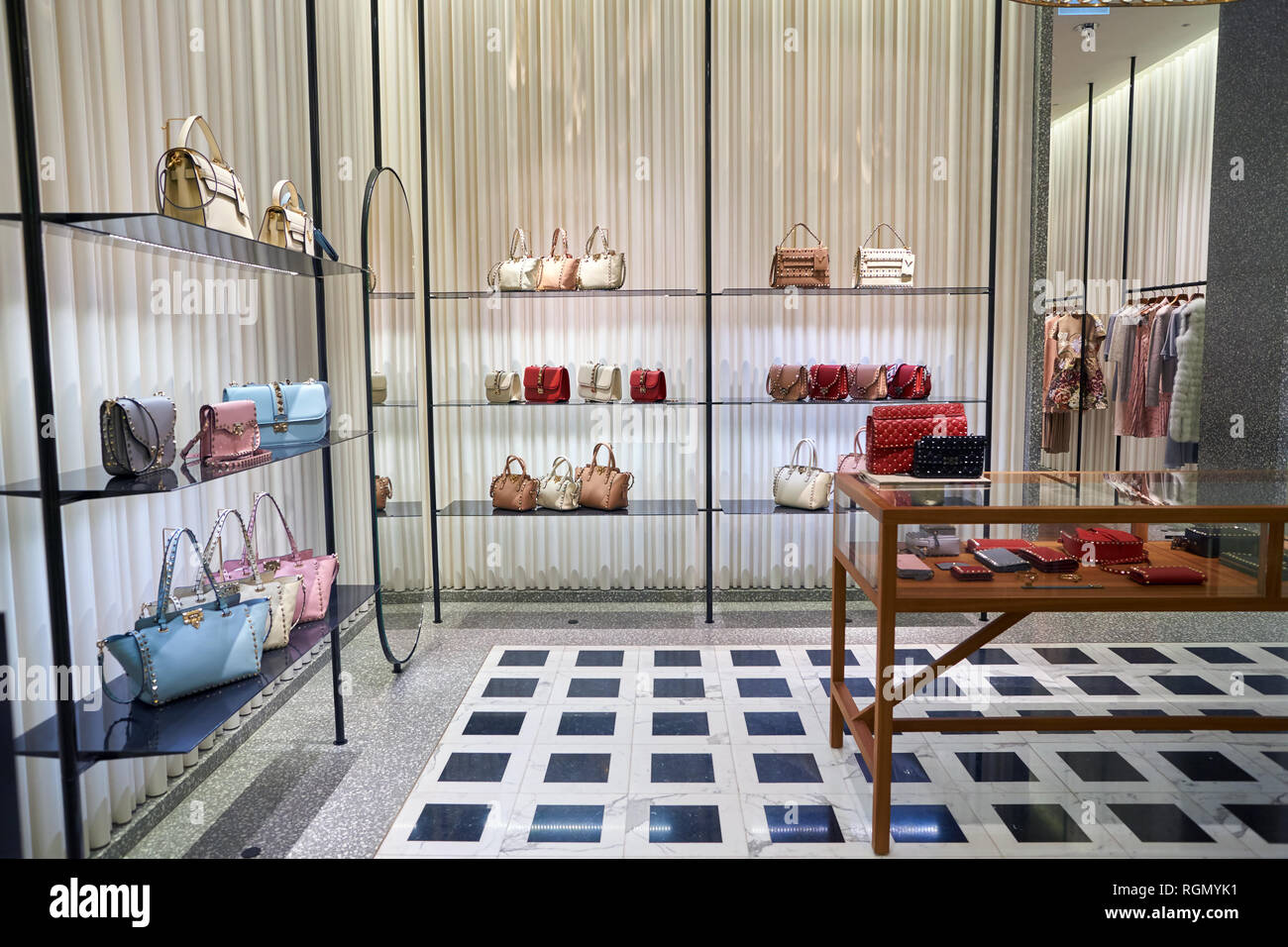 HONG KONG - CIRCA NOVEMBER, 2016: inside Valentino store at the ...