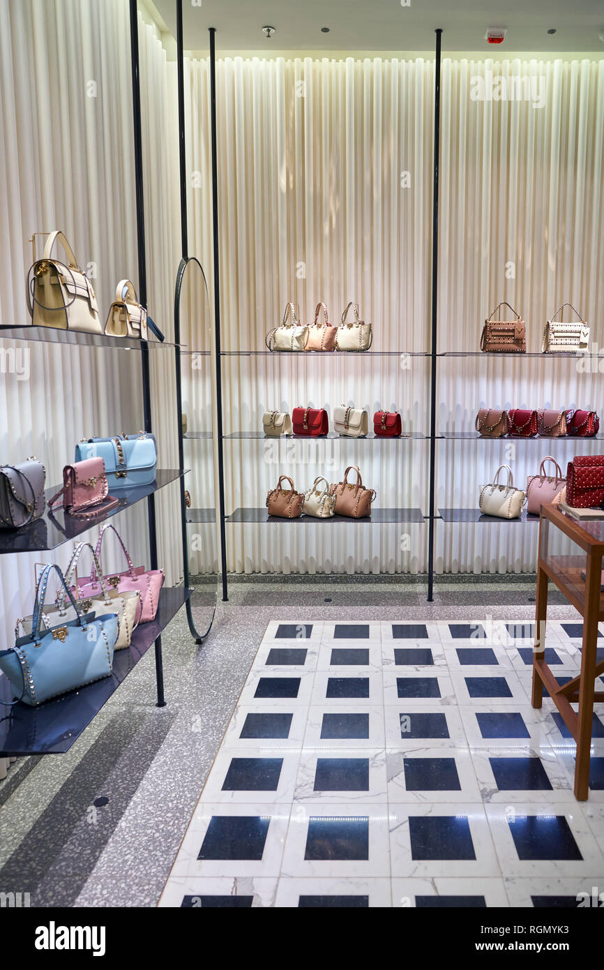 HONG KONG - CIRCA NOVEMBER, 2016: inside Valentino store at the ...