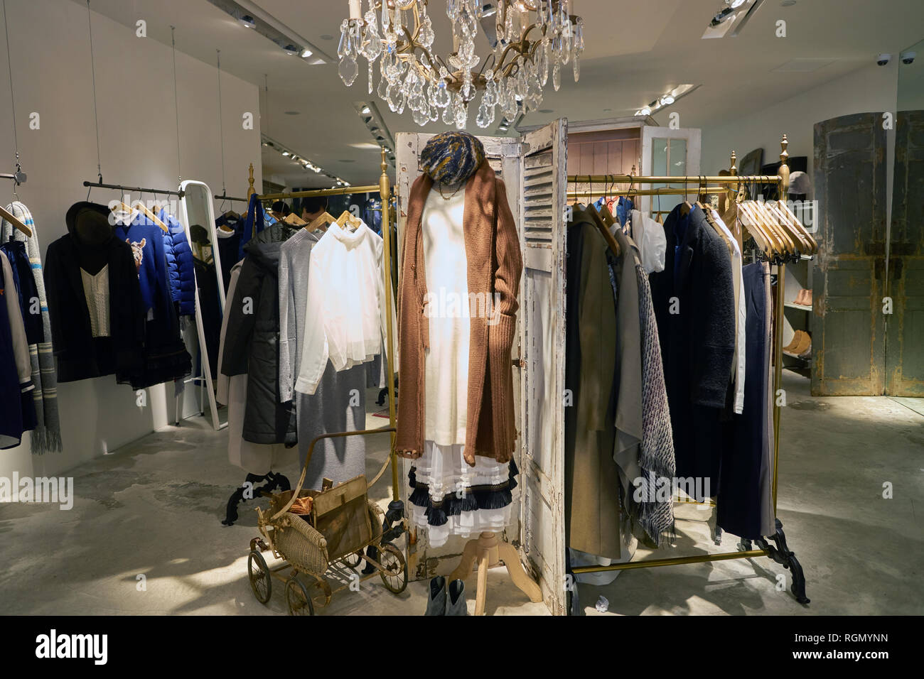 HONG KONG - CIRCA NOVEMBER, 2016: initial store in Hong Kong. Shopping ...