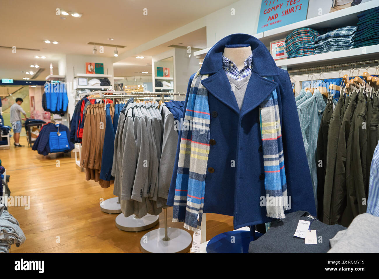 HONG KONG - CIRCA NOVEMBER, 2016: inside a GAP store in Hong Kong ...