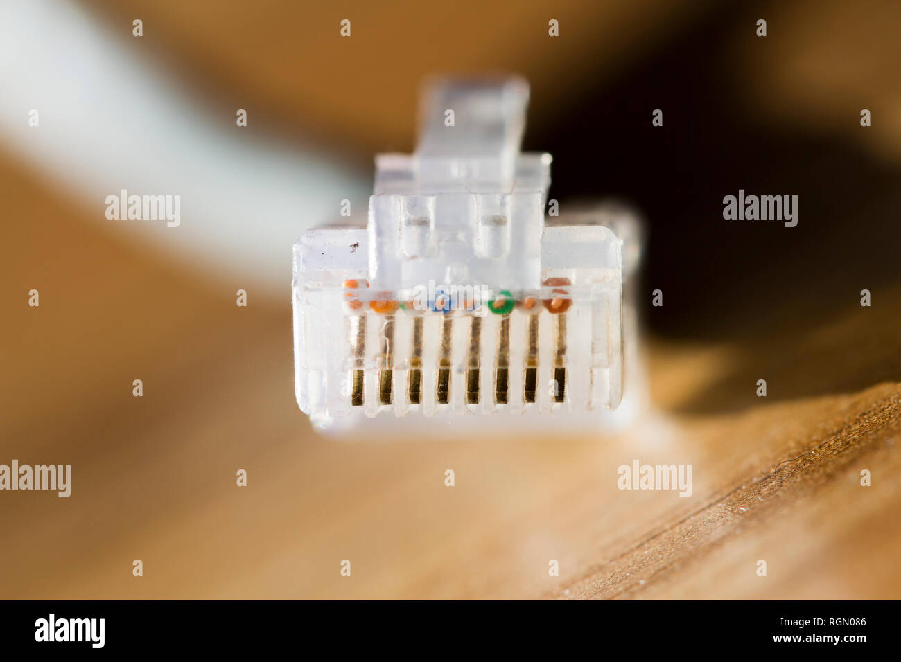 Network cable plug, network data transmission Stock Photo - Alamy