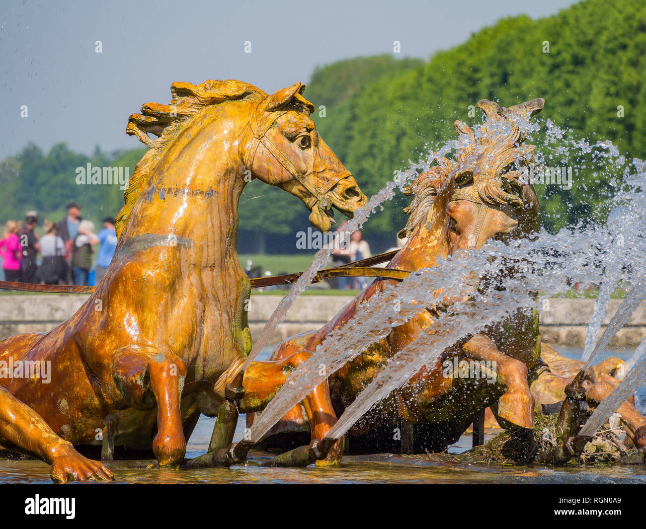 The beautiful Apollo Fountain of Place of Versailles at France Stock ...
