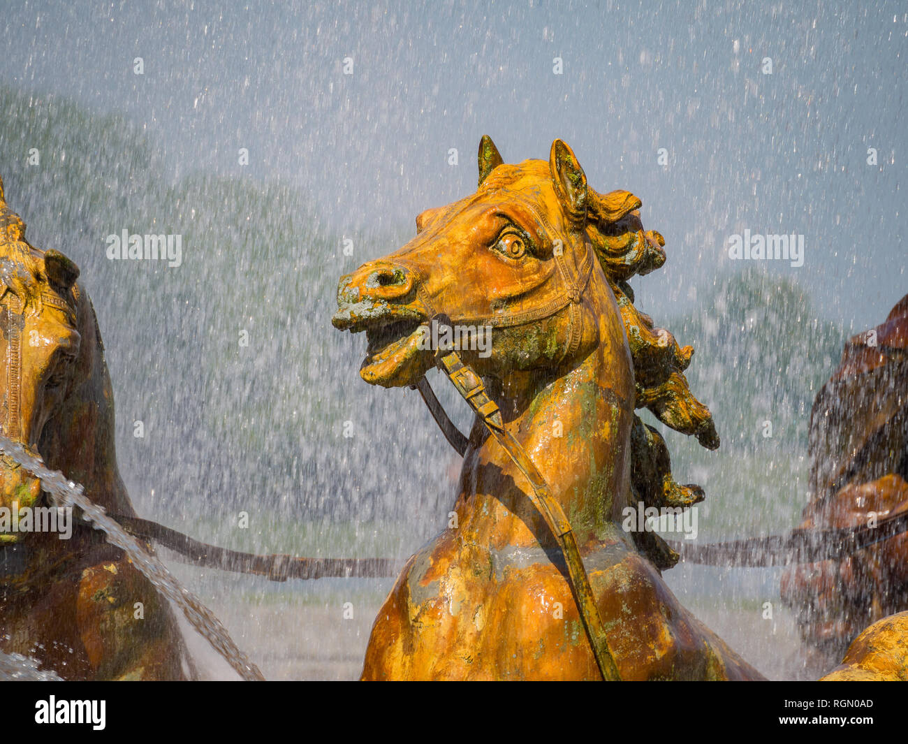 The beautiful Apollo Fountain of Place of Versailles at France Stock ...