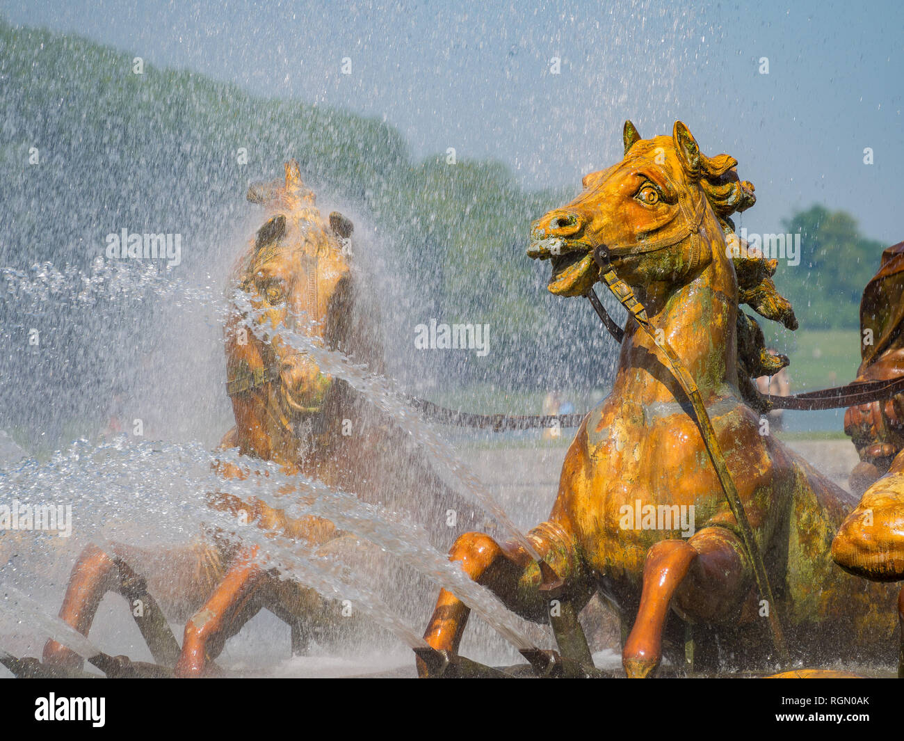 The beautiful Apollo Fountain of Place of Versailles at France Stock ...