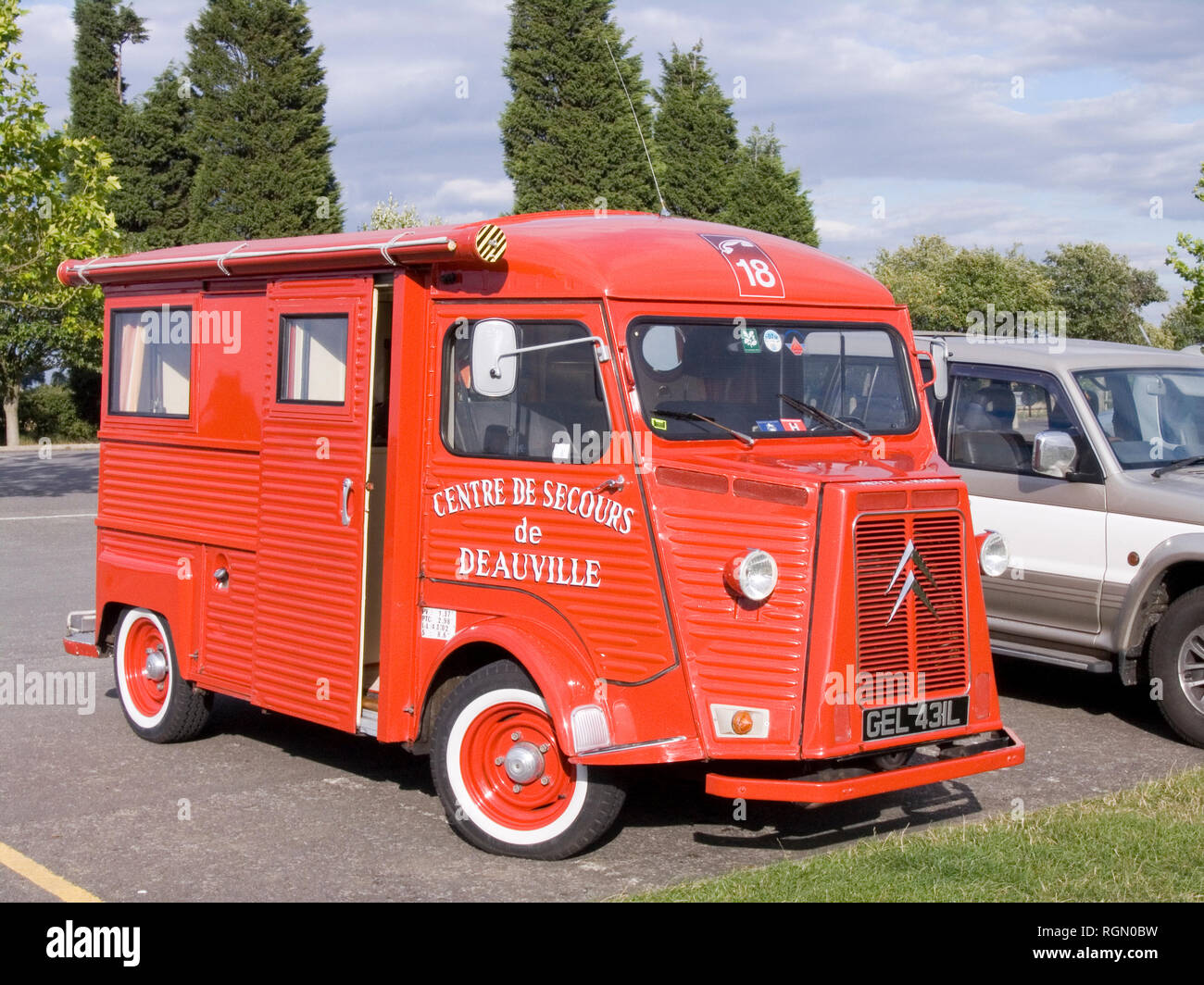 Fire Appliance Converted into a Mobile Home Stock Photo - Alamy