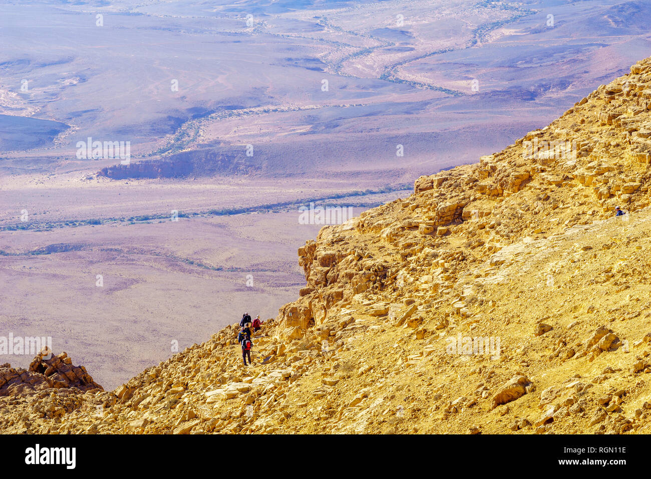 Mitzpe Ramon, Israel - January 19, 2019: View of Makhtesh (crater ...