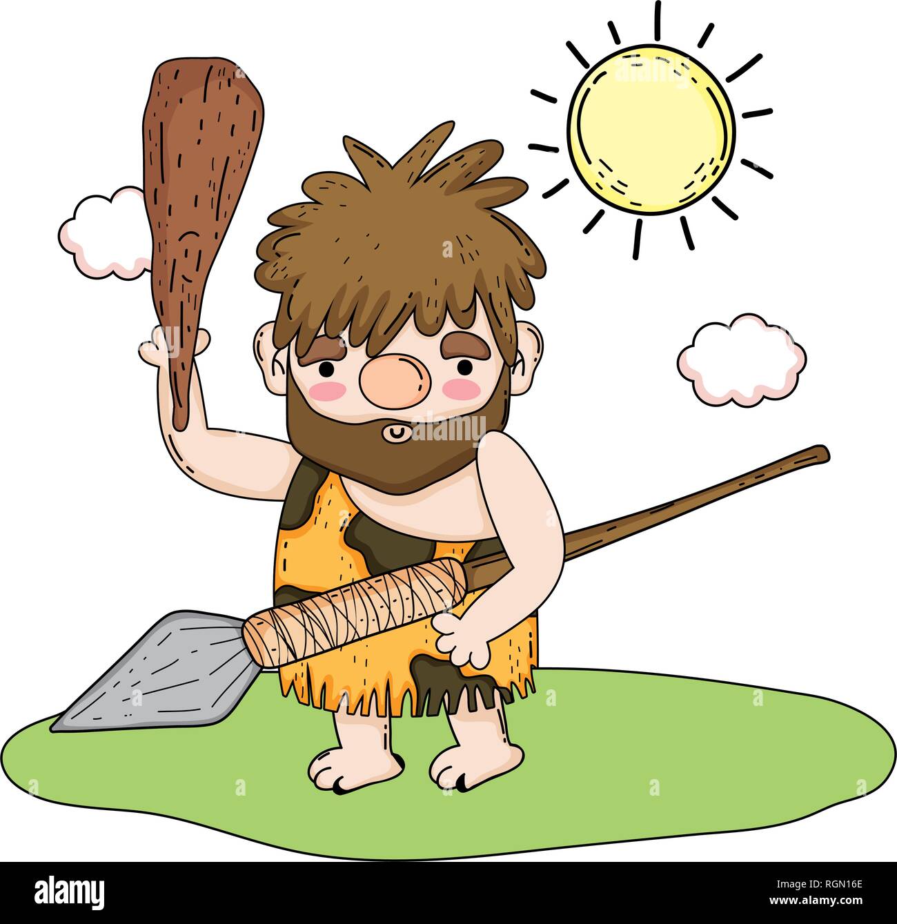 Caveman prehistoric neanderthal cromagnon Stock Vector Images - Alamy