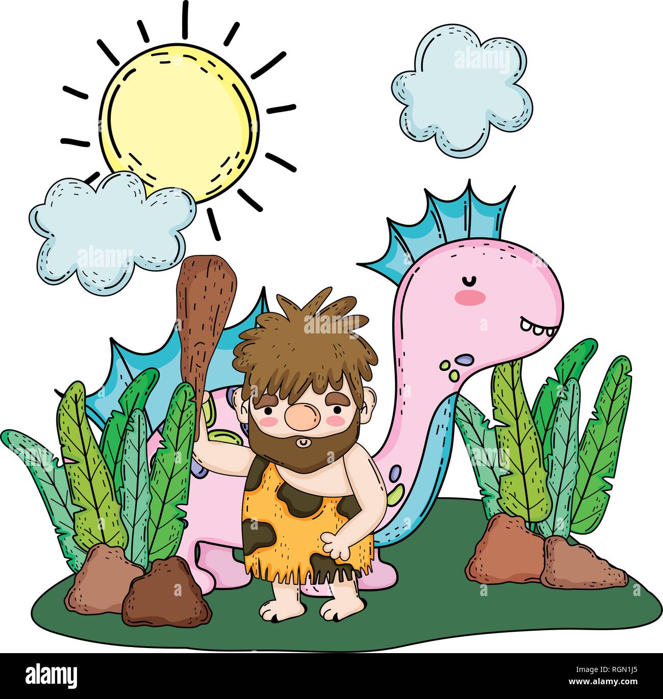 Caveman prehistoric neanderthal cromagnon Stock Vector Images - Alamy