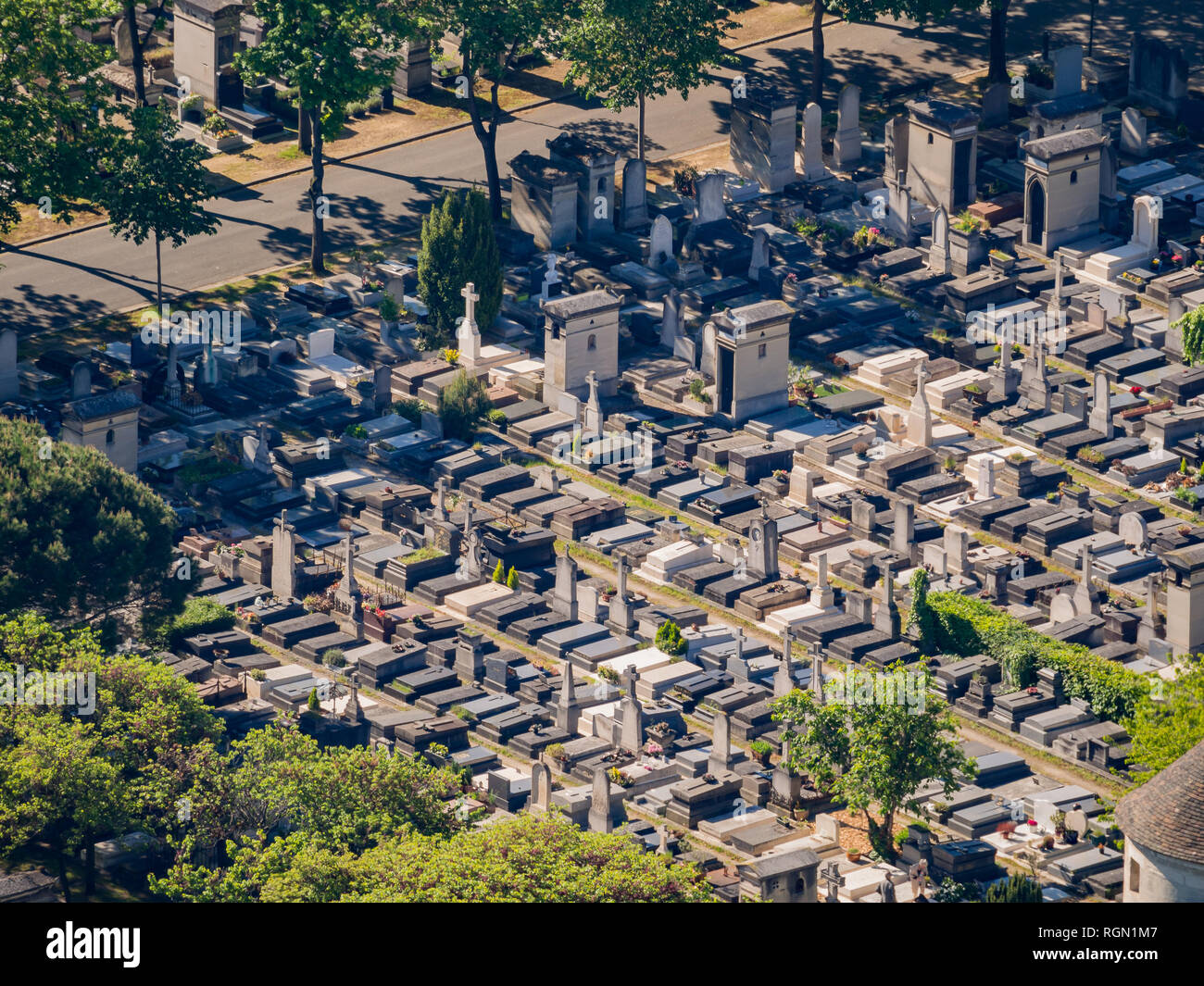 Aerial view of a graveyard at Paris, France Stock Photo - Alamy