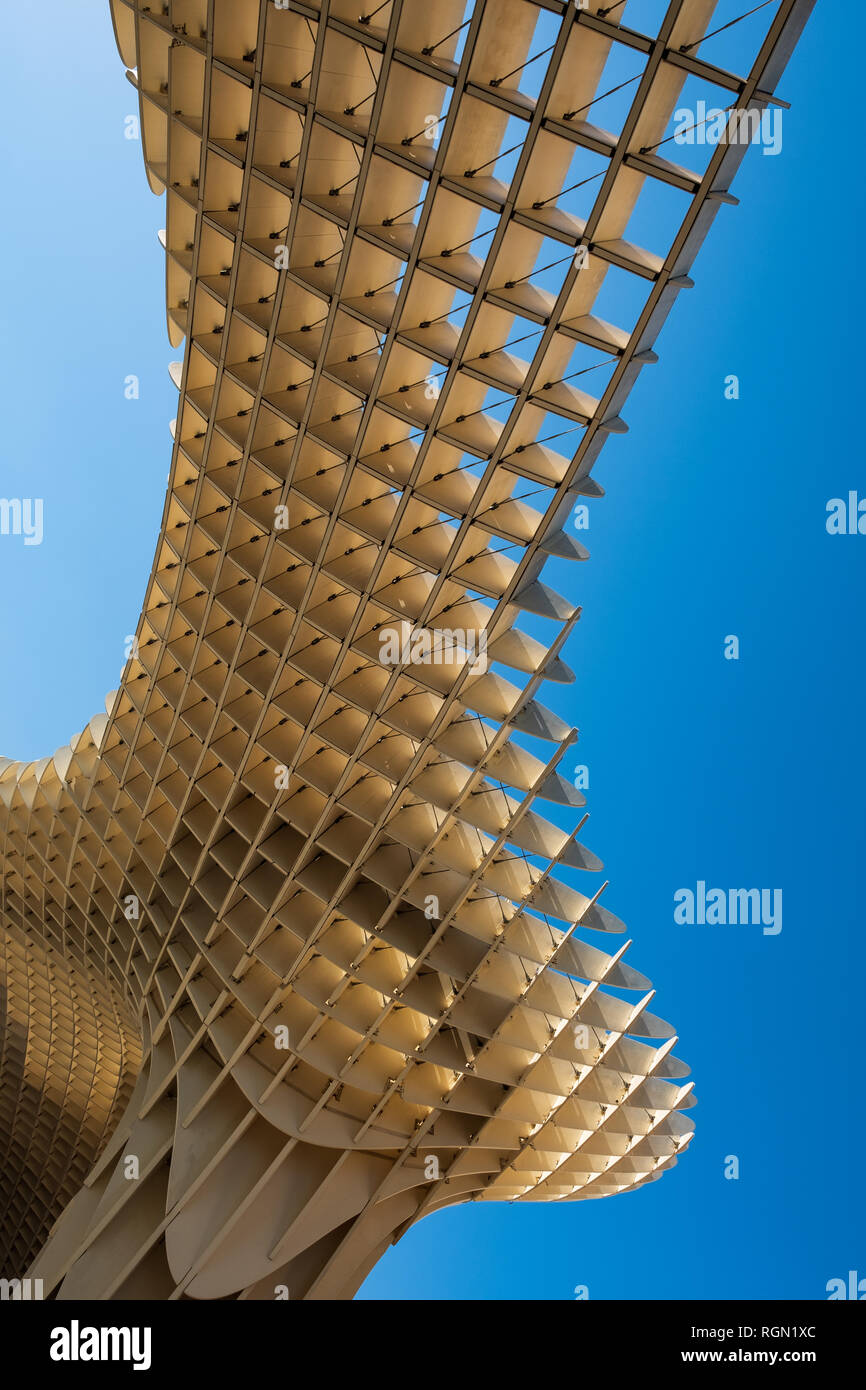The famous wooden structure and landmark Metropol Parasol, which is ...