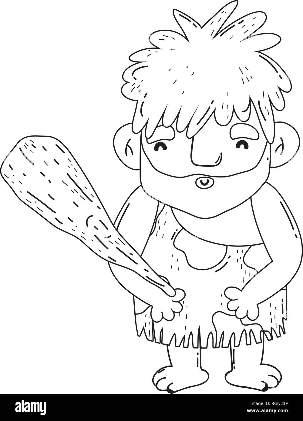 Cave man cartoon Black and White Stock Photos & Images - Alamy