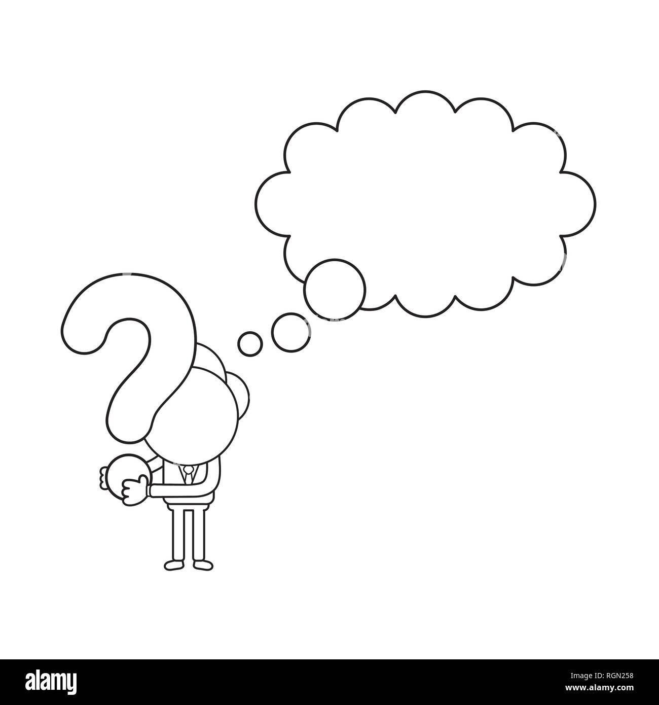 Thought Bubble Question Mark Person