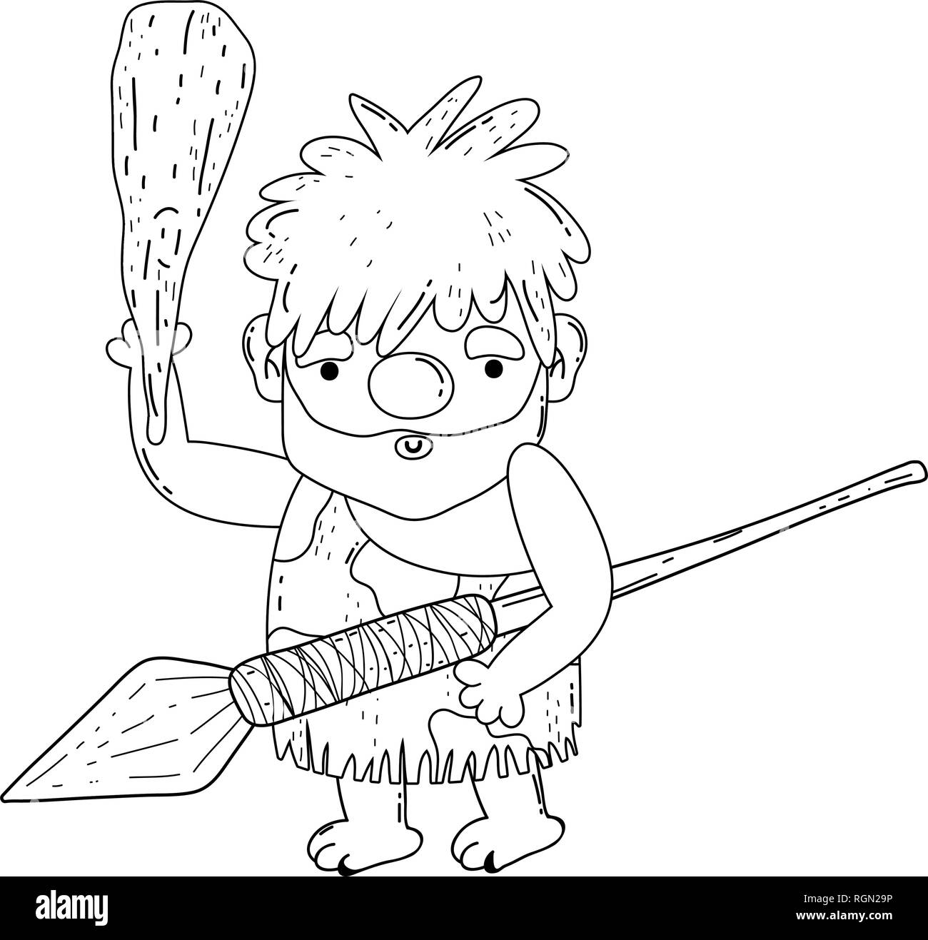 Caveman club Black and White Stock Photos & Images - Alamy