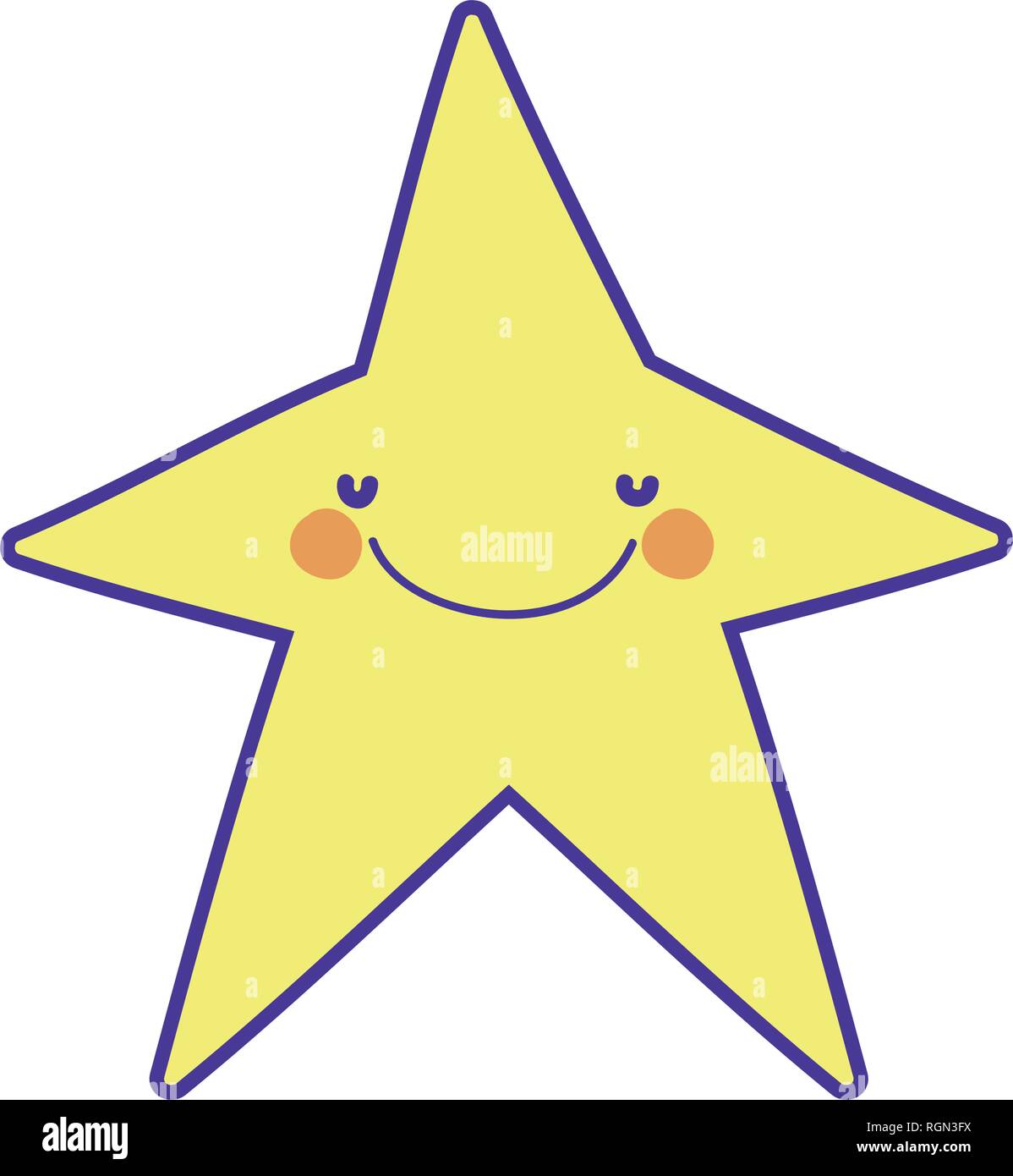 cute star kawaii character Stock Vector Image & Art - Alamy