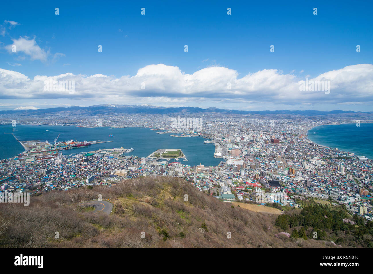 Japan, Hokkaido, View over Hakodate Stock Photo - Alamy