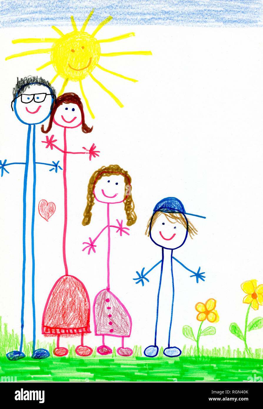 Happy Family Drawing
