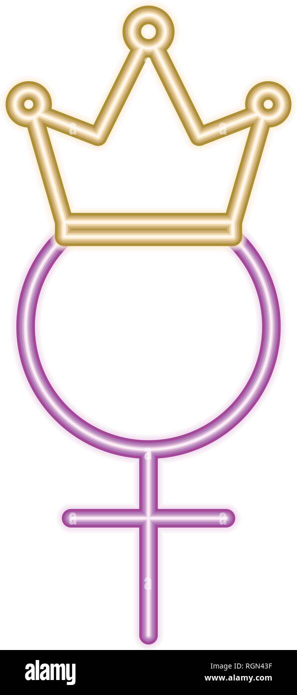 gender female symbol with crown Stock Vector Image & Art - Alamy