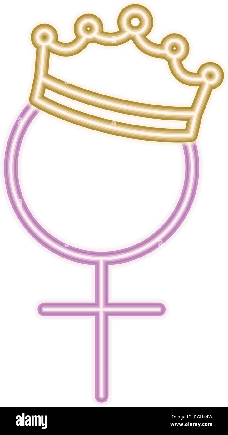 gender female symbol with crown Stock Vector Image & Art - Alamy