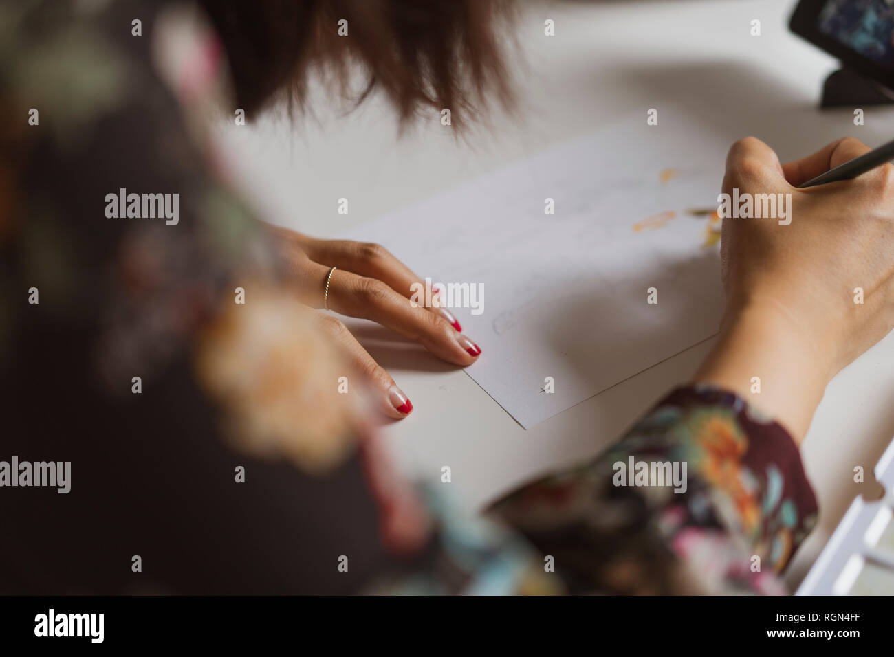Illustrator drawing work desk hi-res stock photography and images - Alamy